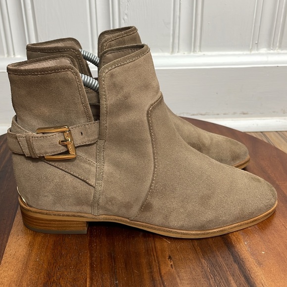 Michael Kors | Shoes | Michael Kors Tan Suede Ankle Boots | Poshmark
